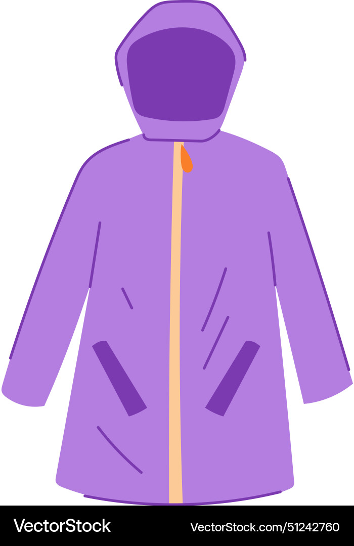 Winter rain jacket cartoon Royalty Free Vector Image