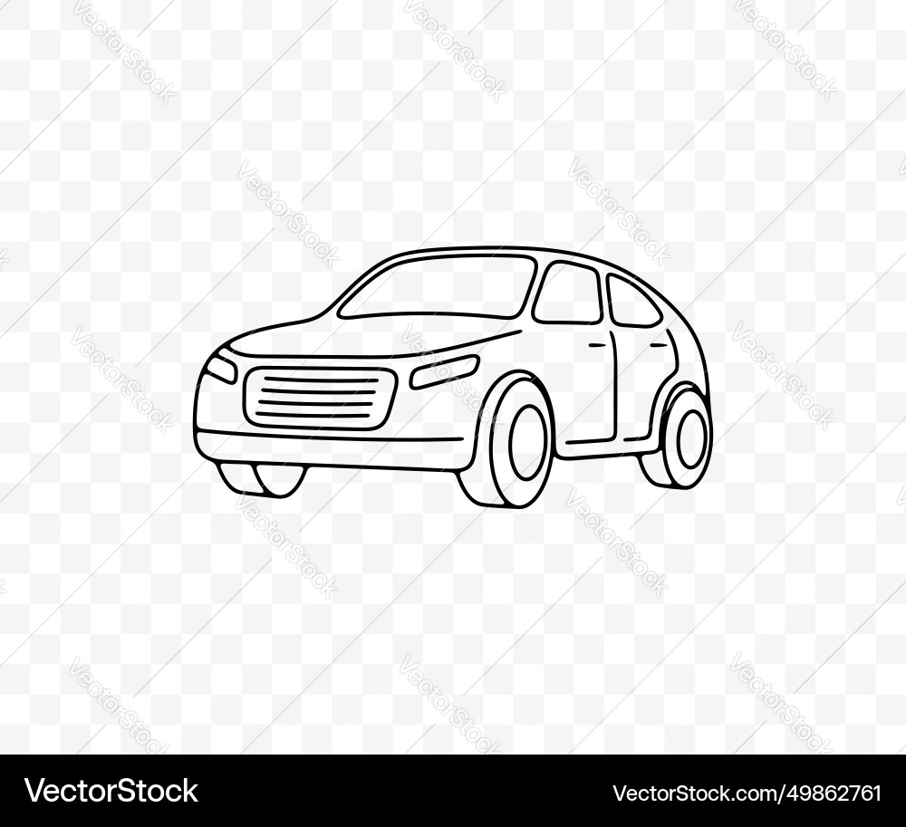 Auto Automobil lineare Grafik Design Lizenzfreier Vektor