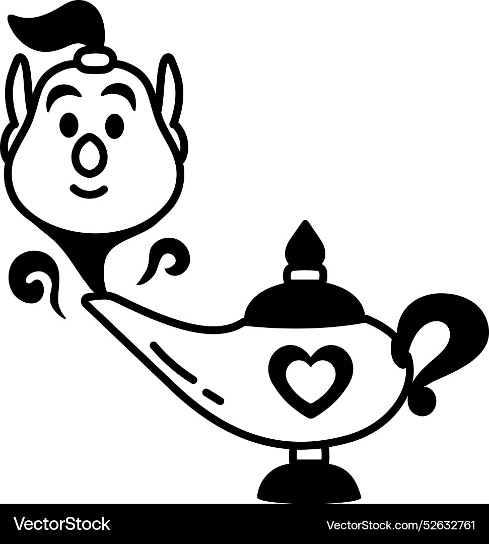 Genie lamp Royalty Free Vector Image - VectorStock