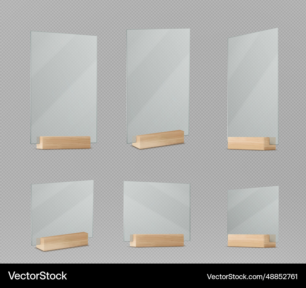 Menu and card stand mockup Royalty Free Vector Image