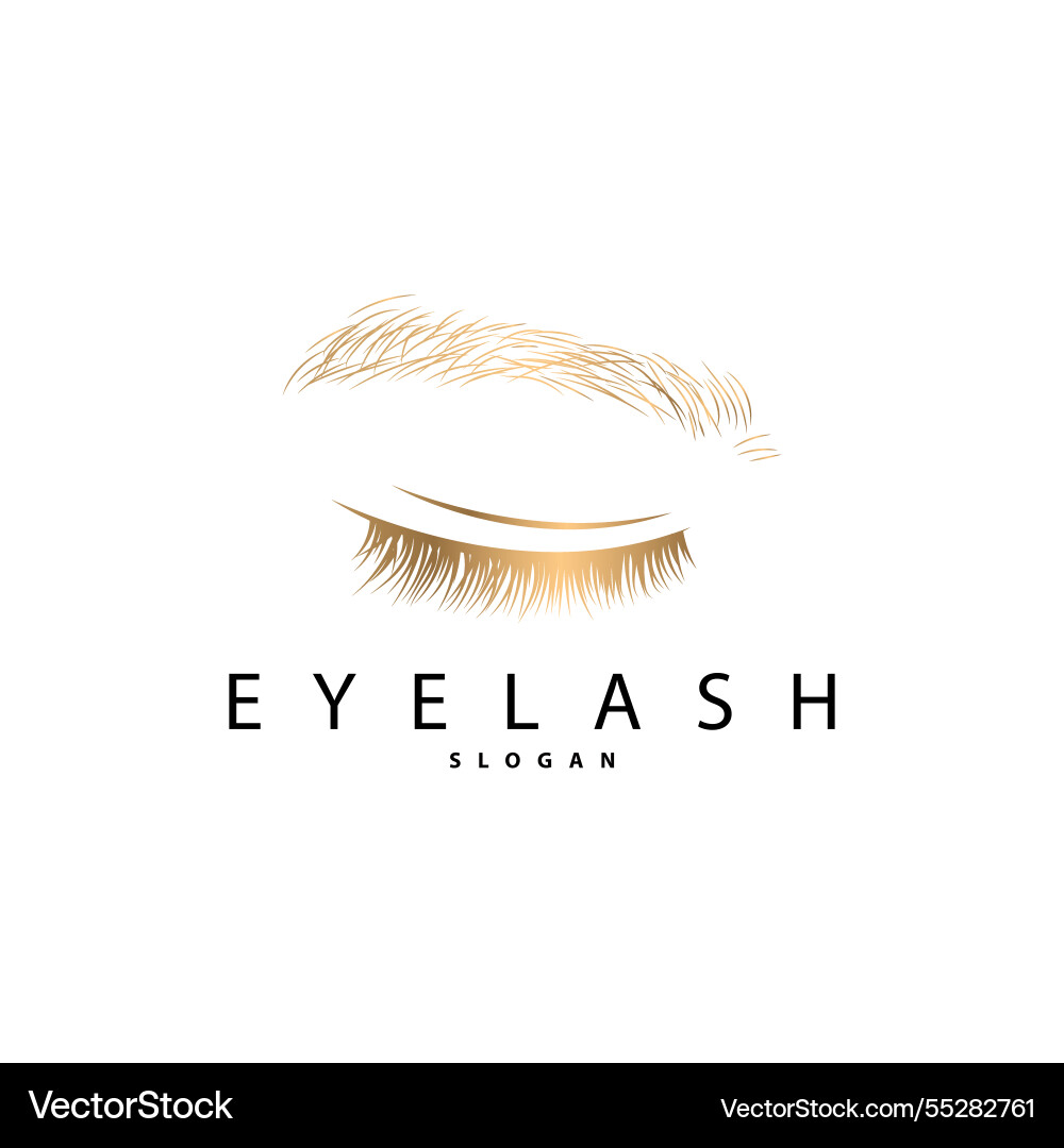 Simple eyelash logo minimalist abstract design Vector Image
