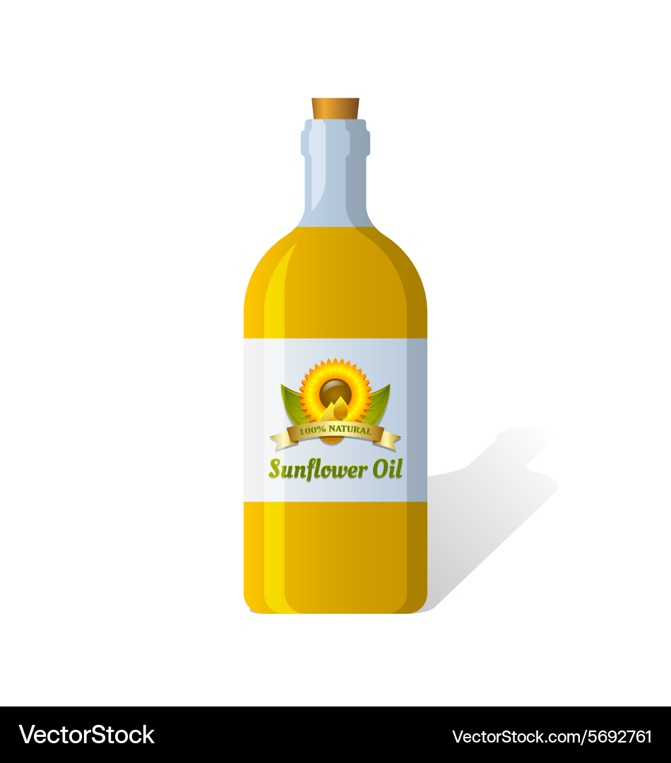 Sunflower oil Royalty Free Vector Image - VectorStock