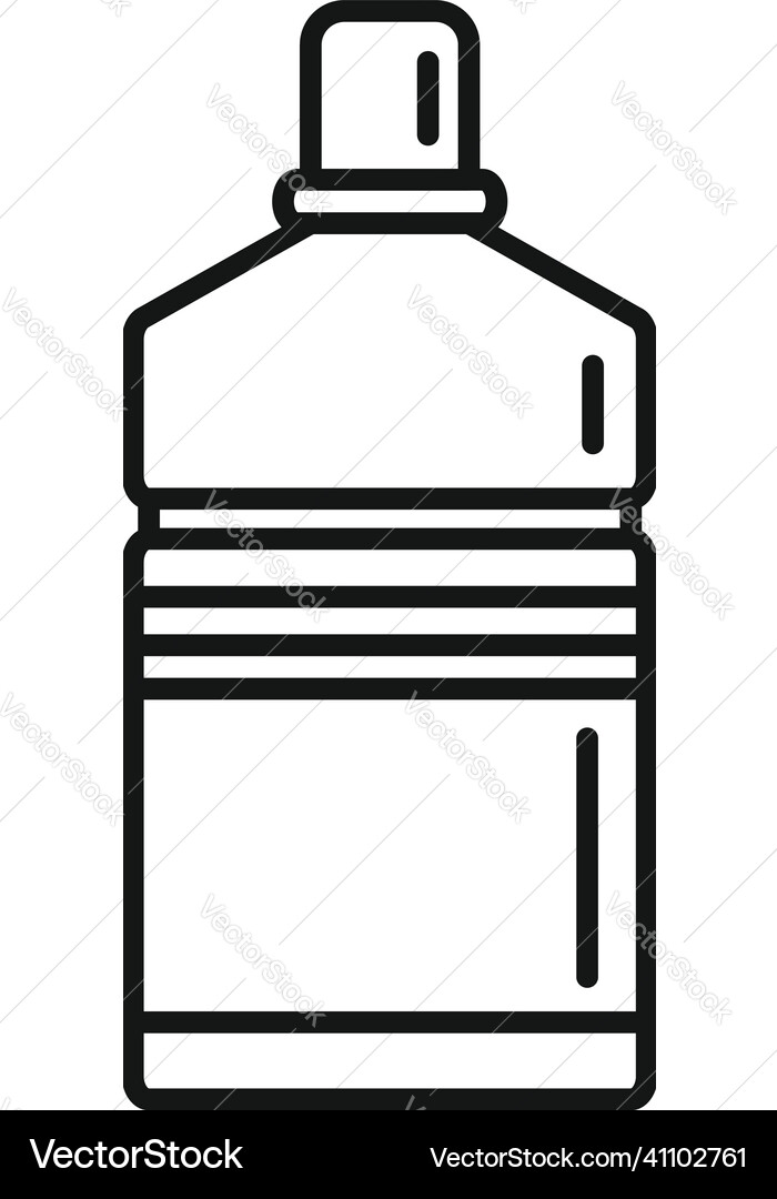 Tooth rinse icon outline dental clean Royalty Free Vector