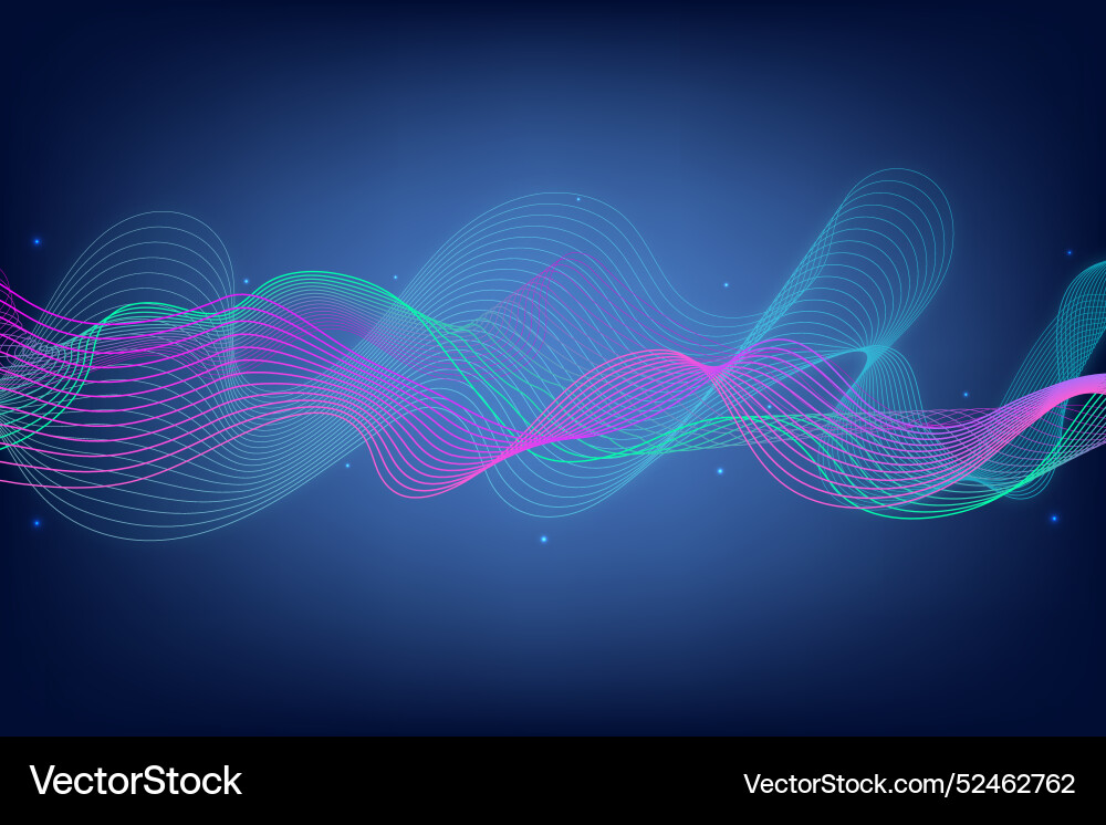 Abstract equalizer wave screensaver Royalty Free Vector