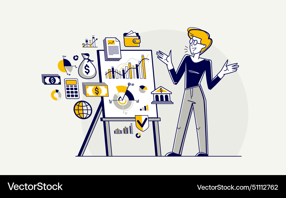 Business training outline coach instructor Vector Image