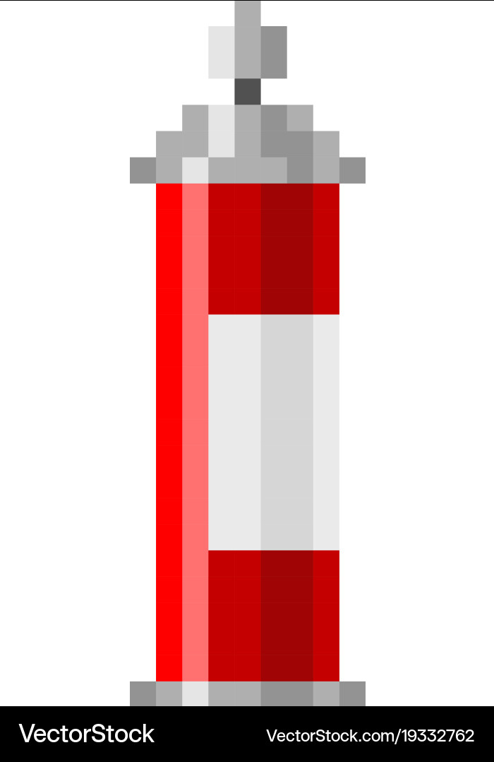 Pixel spray can graffiti art cartoon retro Vector Image