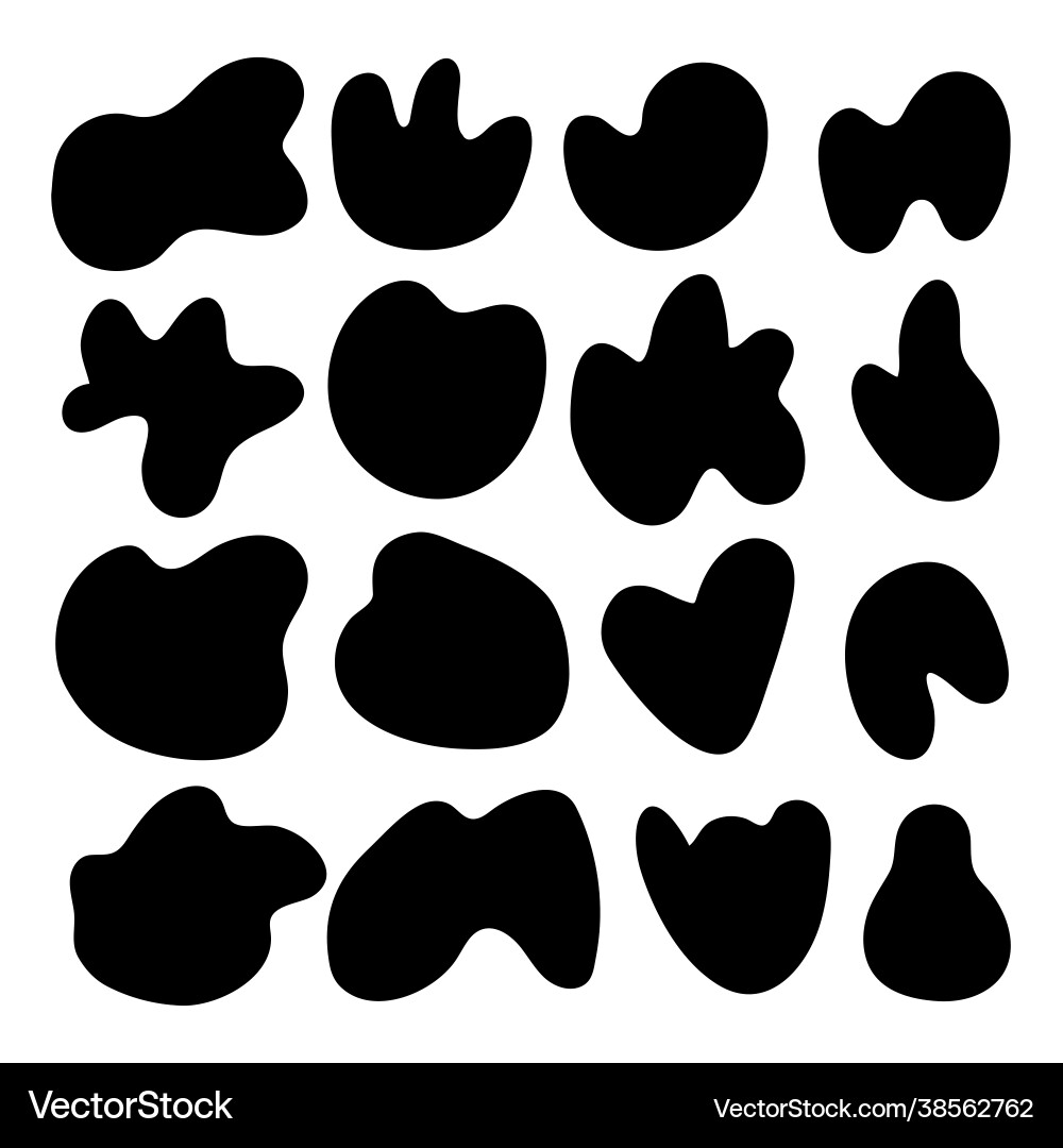 Random organisch runden Fleck Kugel Form Set Vektorbild