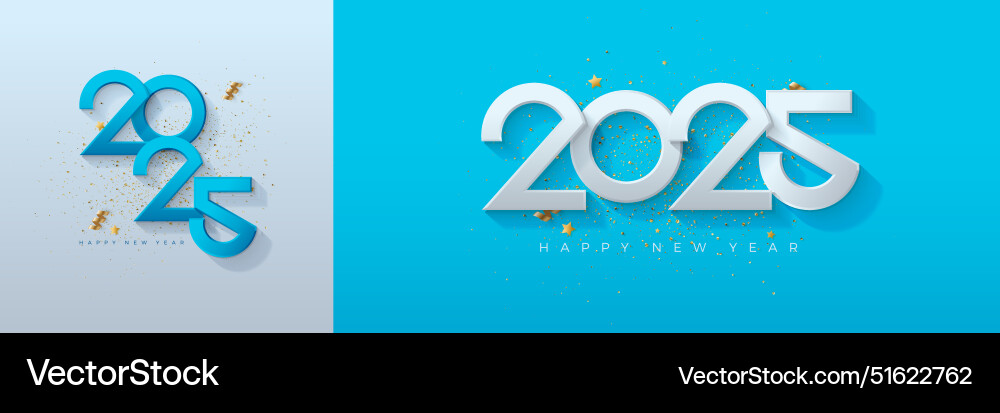 Simple and clean design with number 2025 for Vector Image