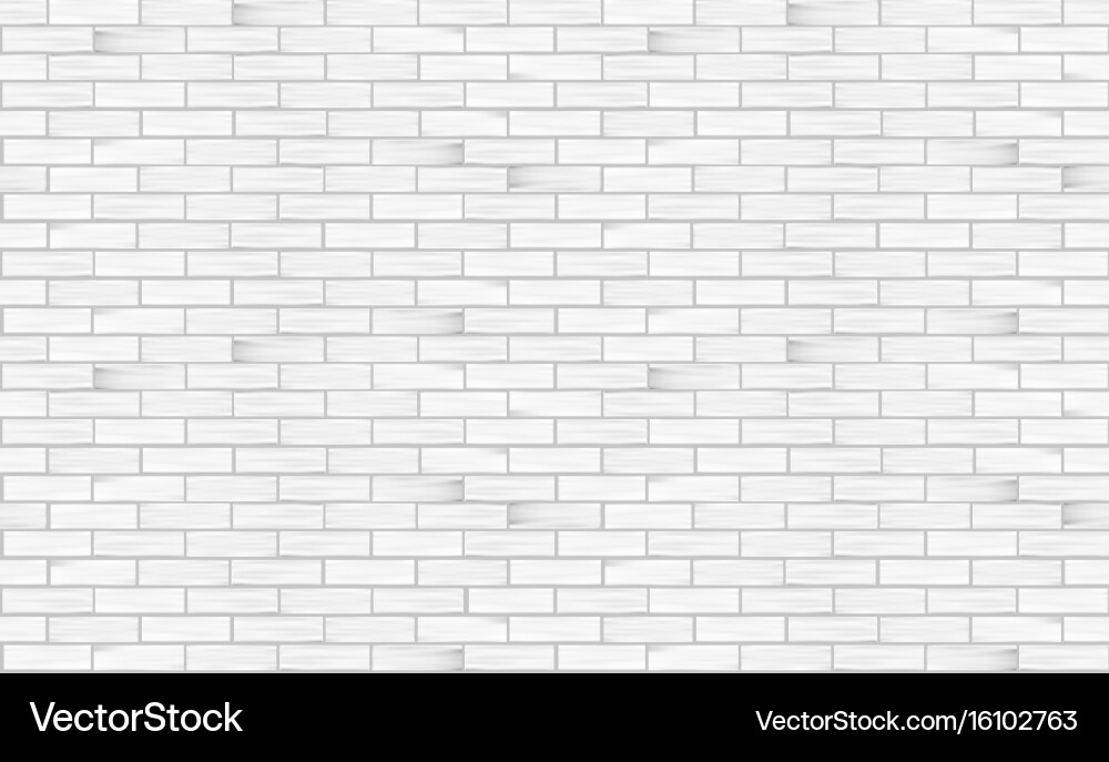 Brick wall white texture seamless pattern Vector Image