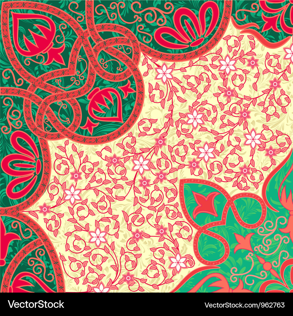 Floral arabesque background Royalty Free Vector Image