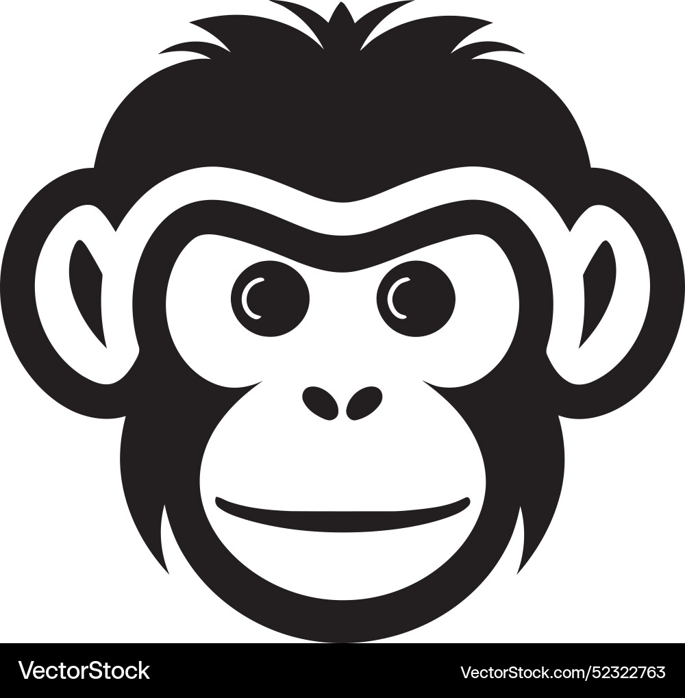 Graphite gaze monochrome primate euphoria Vector Image