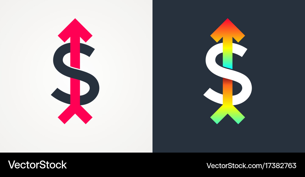 Modernes Geldtransfer-Logo und Emblem Lizenzfreier Vektor