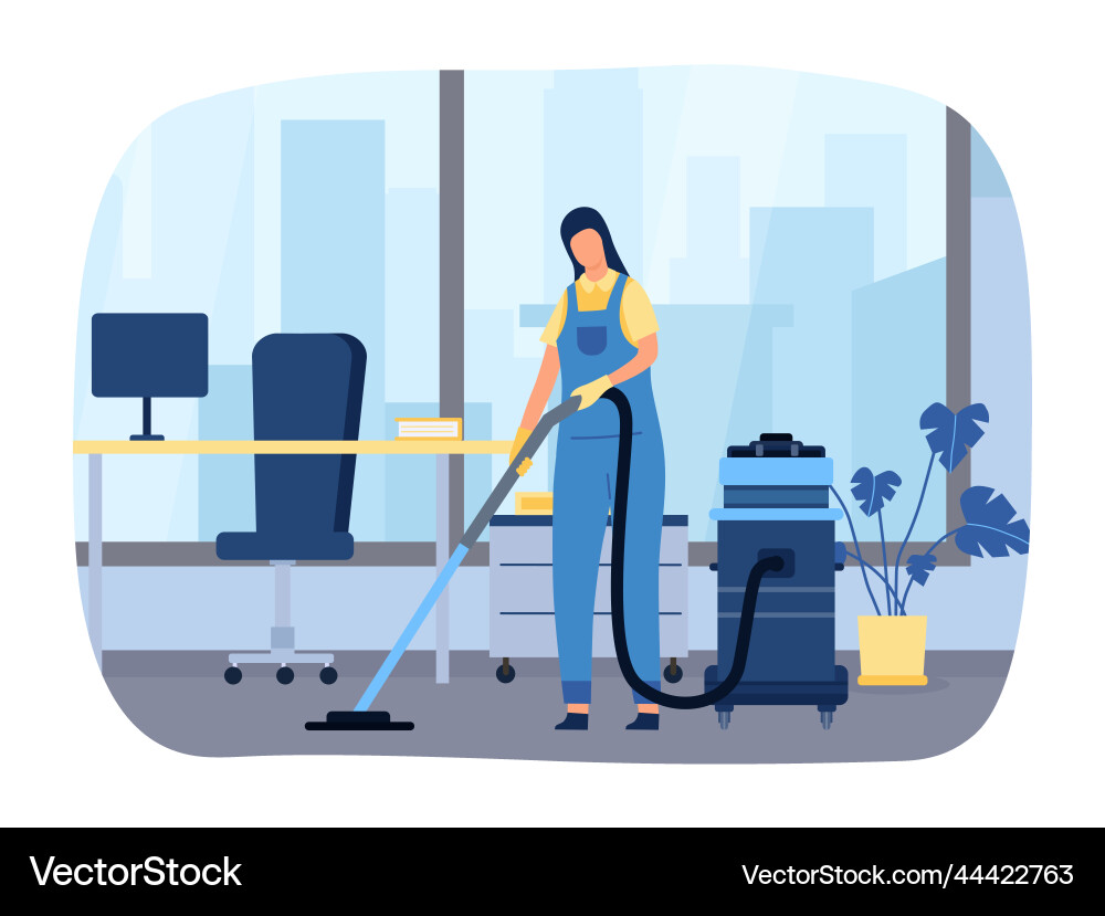 Workspace cleanup concept cleaning company Vector Image