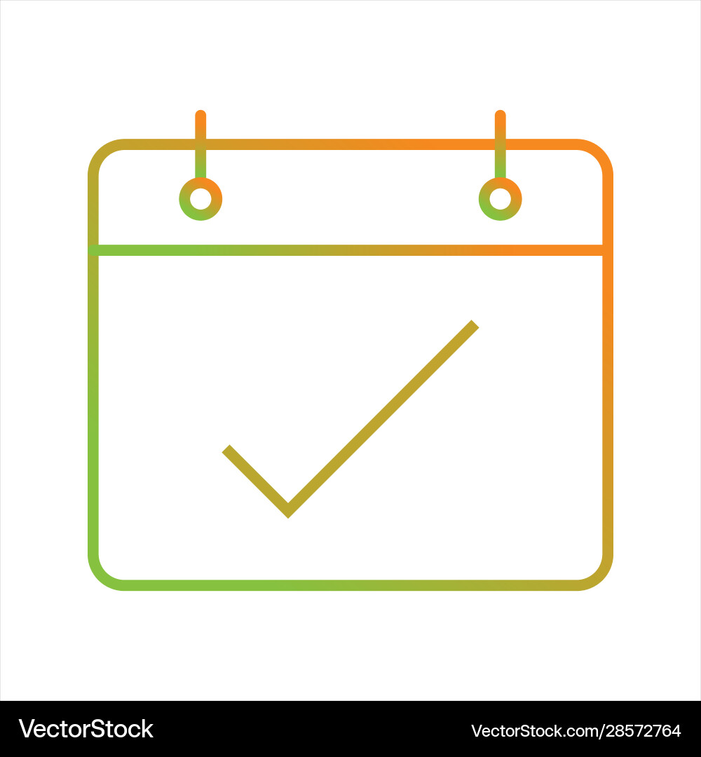 Beautiful mark date line icon Royalty Free Vector Image