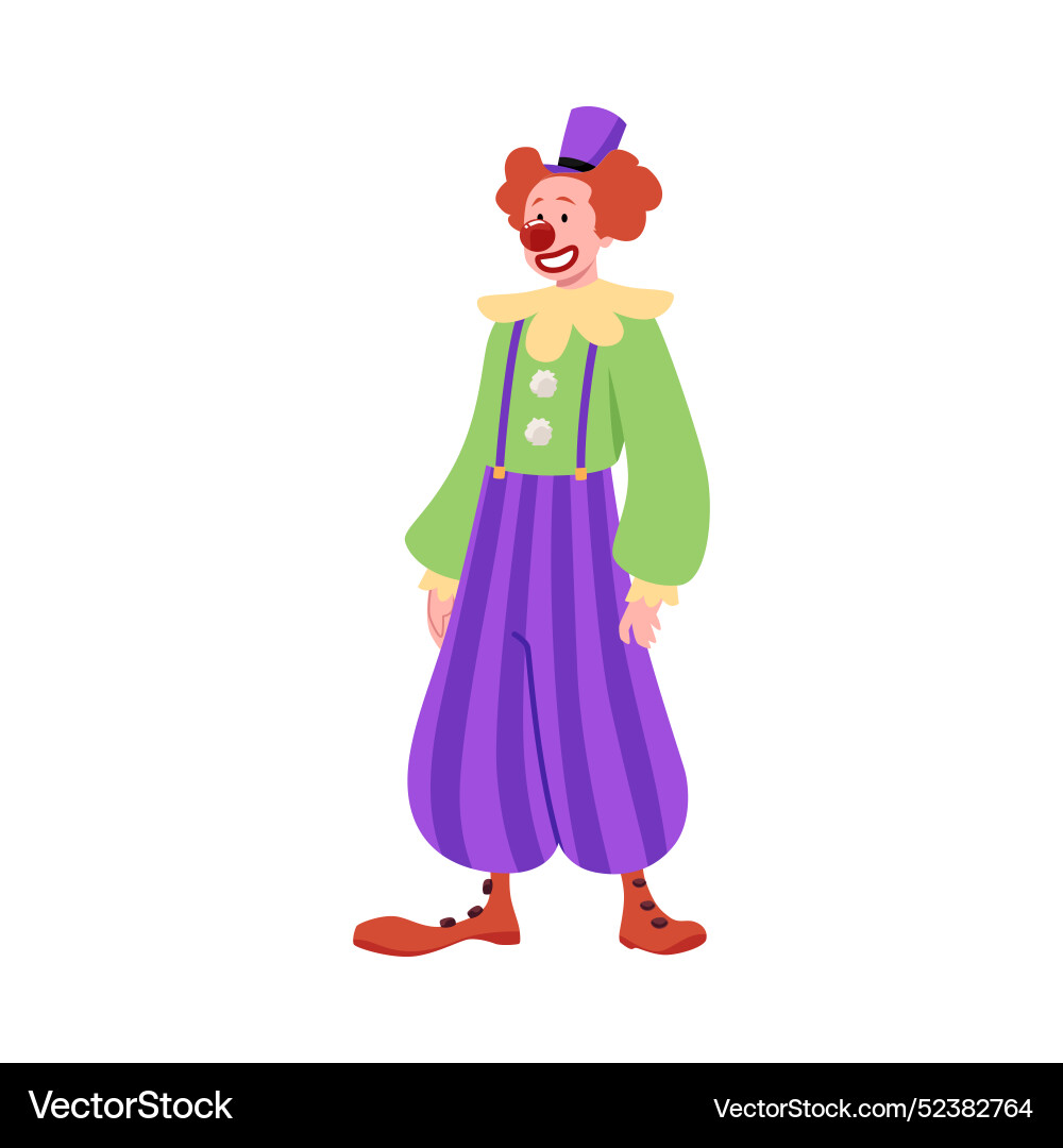 Birthday or circus clown buffoon and joker Vector Image
