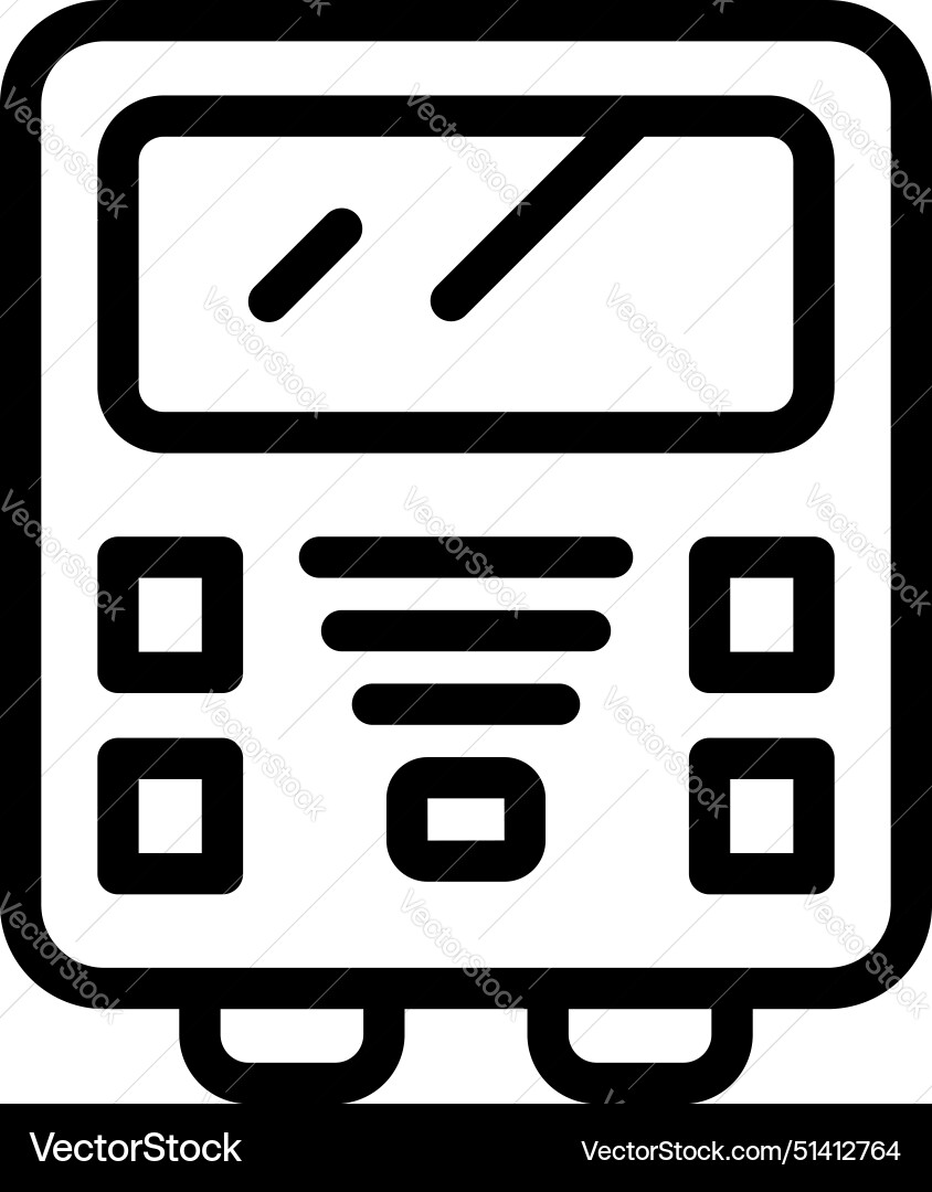 Black and white icon of a digital multimeter Vector Image