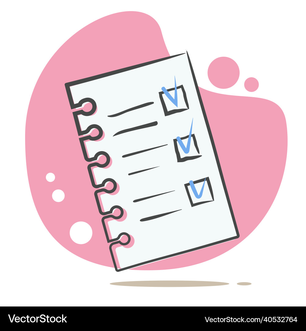 Checklist doodle hand drawn Royalty Free Vector Image