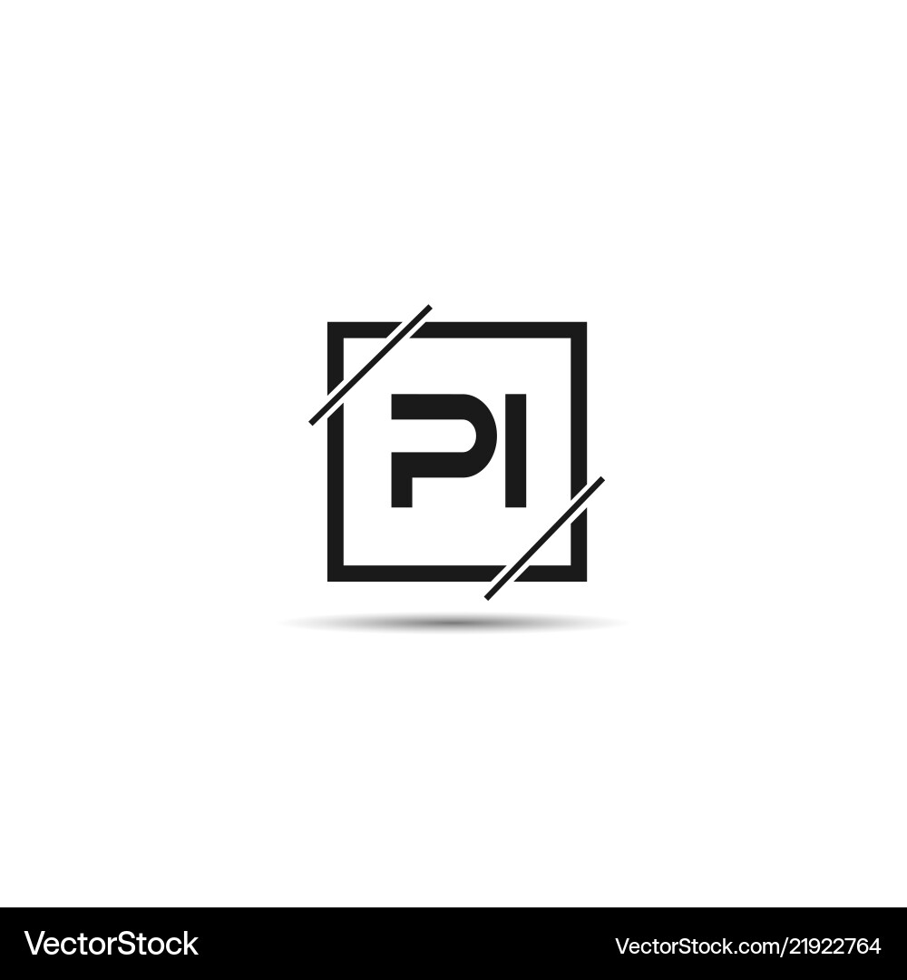 Initial letter pi logo template design Royalty Free Vector