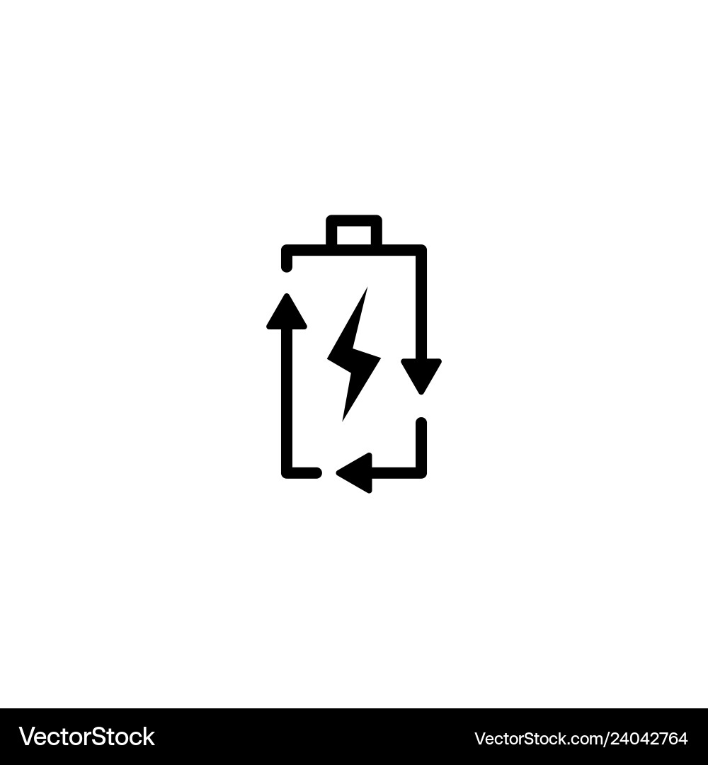 Rechargeable Battery Recycling Logo Royalty Free Vector