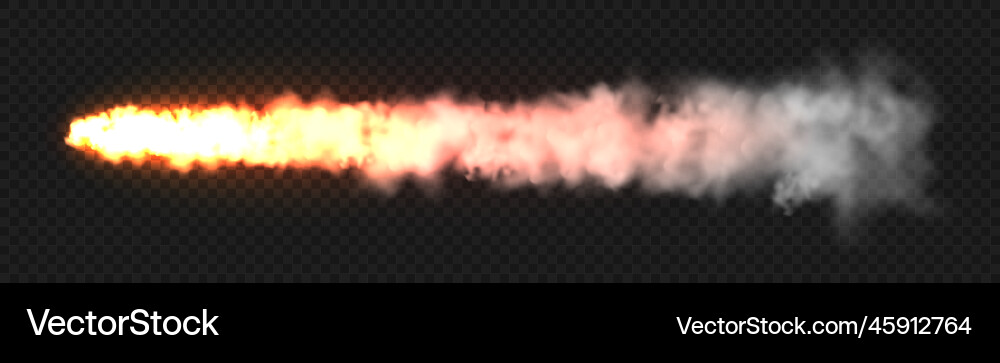 White Smoke Rocket Launch Royalty Free Vector Image