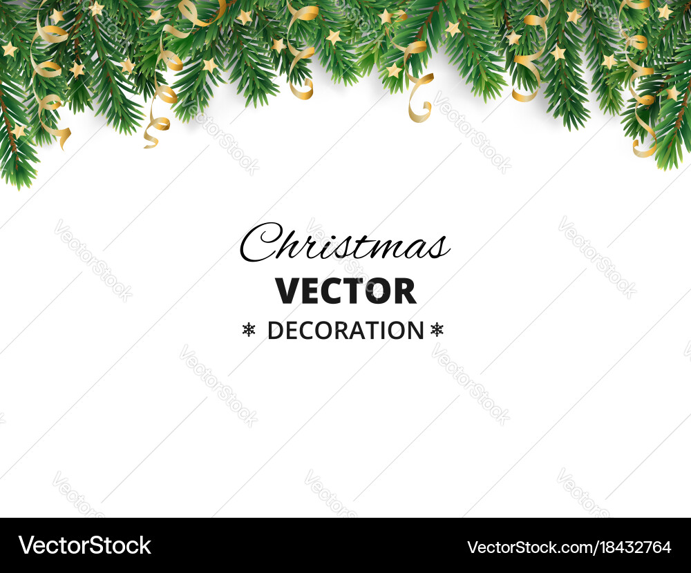 Winter Holiday Christmas Border Royalty Free Vector Image