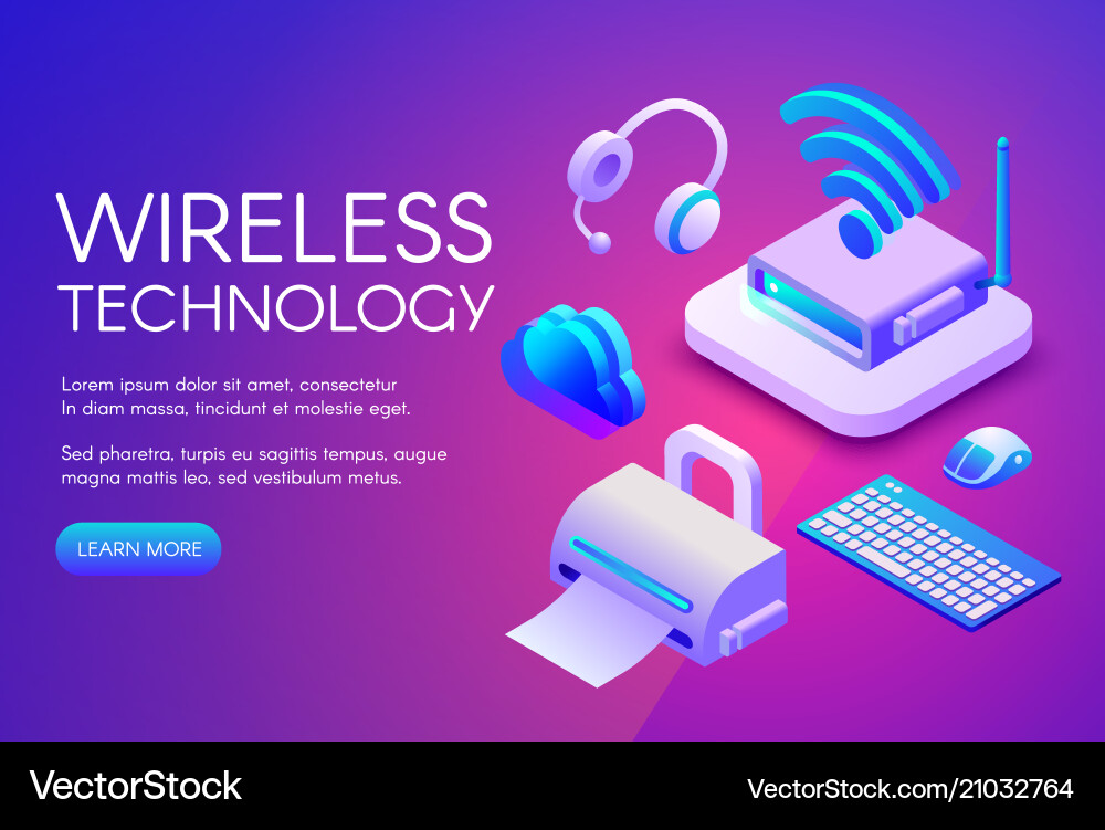 Wireless devices technology Royalty Free Vector Image