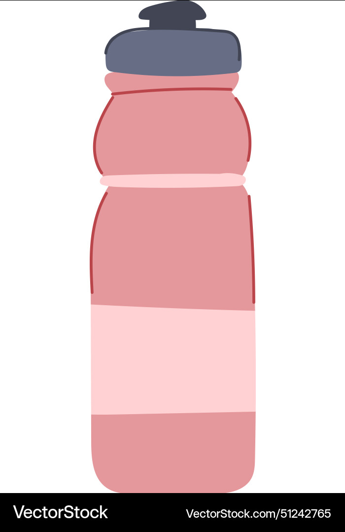 Aluminum reusable water bottle cartoon Royalty Free Vector