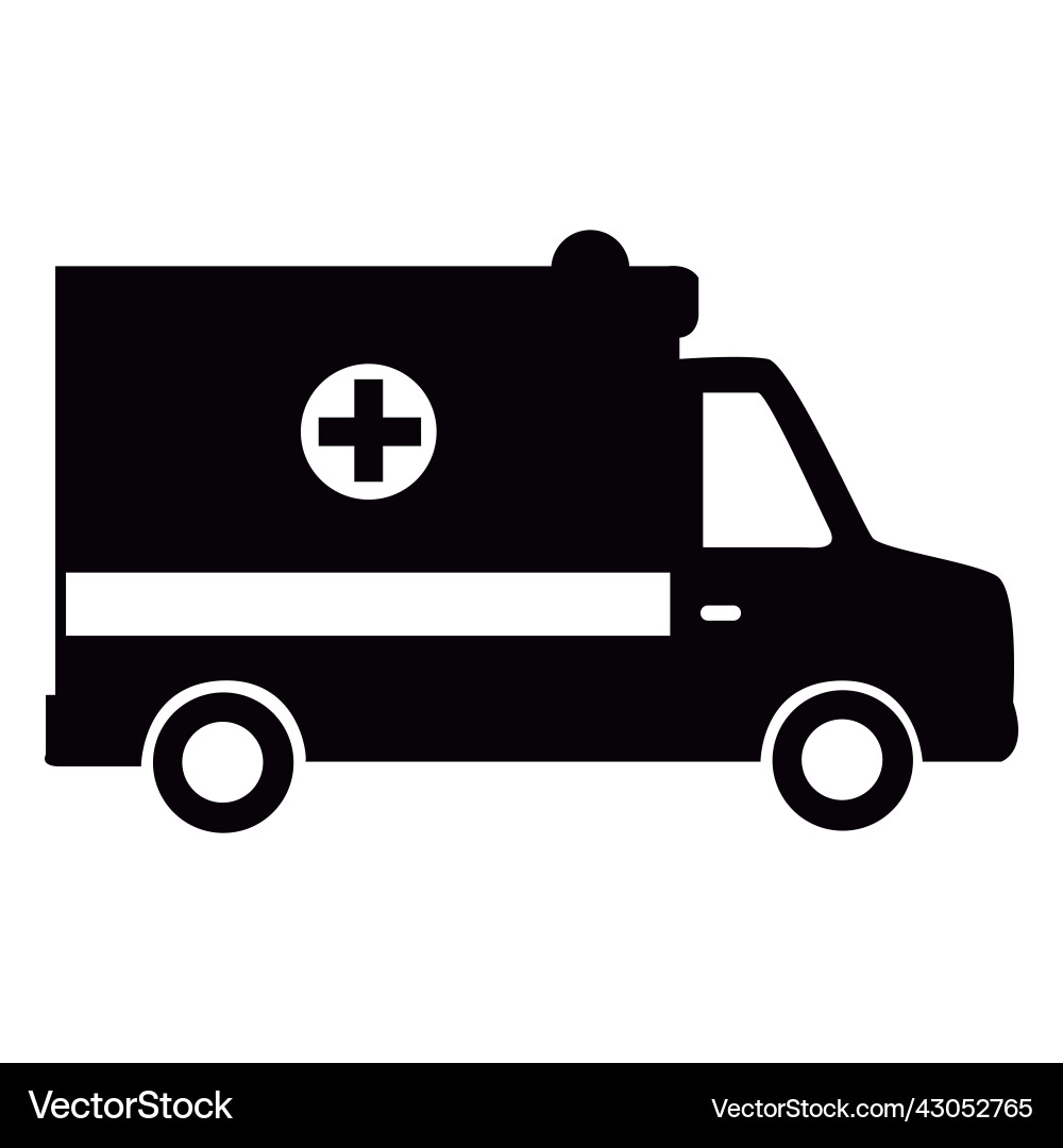 Ambulance Cutout - Medical Icon Royalty Free Vector Image