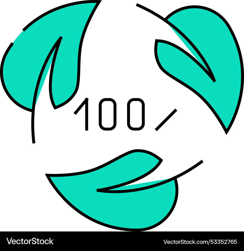 Biodegradable waste sorting icon color Royalty Free Vector