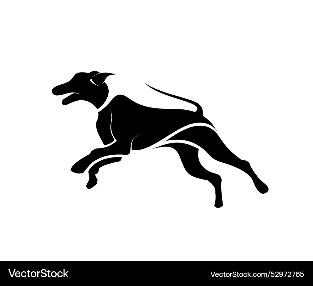 Black dog logo design Royalty Free Vector Image