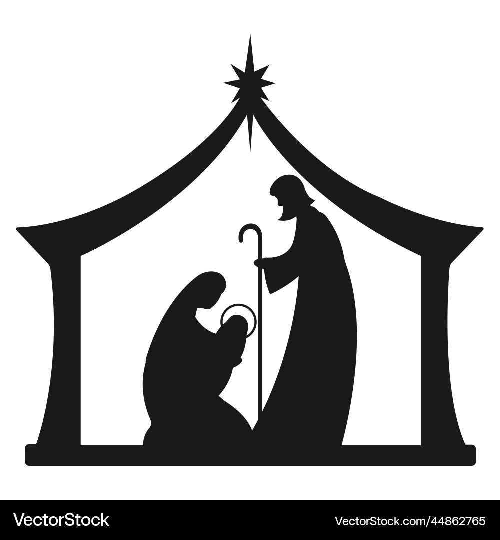 Christian christmas nativity scene 15 Royalty Free Vector