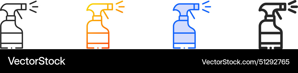 Cleaning spray iconthin linear gradient blue Vector Image
