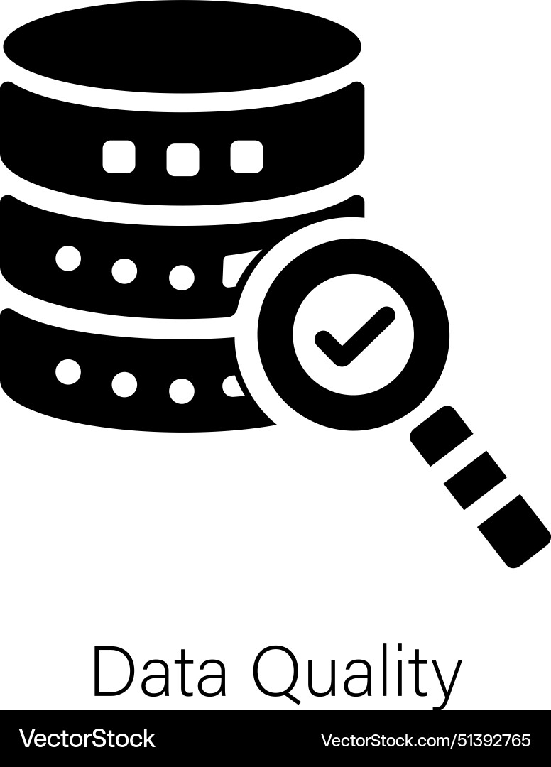 Data quality Royalty Free Vector Image - VectorStock