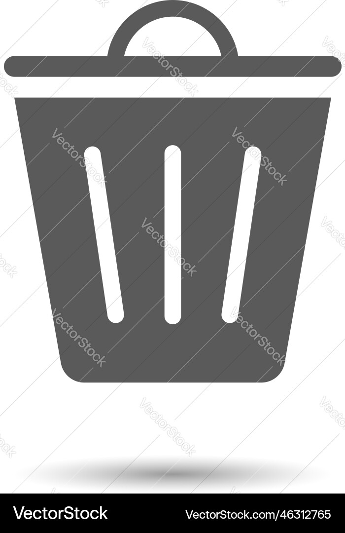 Delete icon trash bin symbol Royalty Free Vector Image