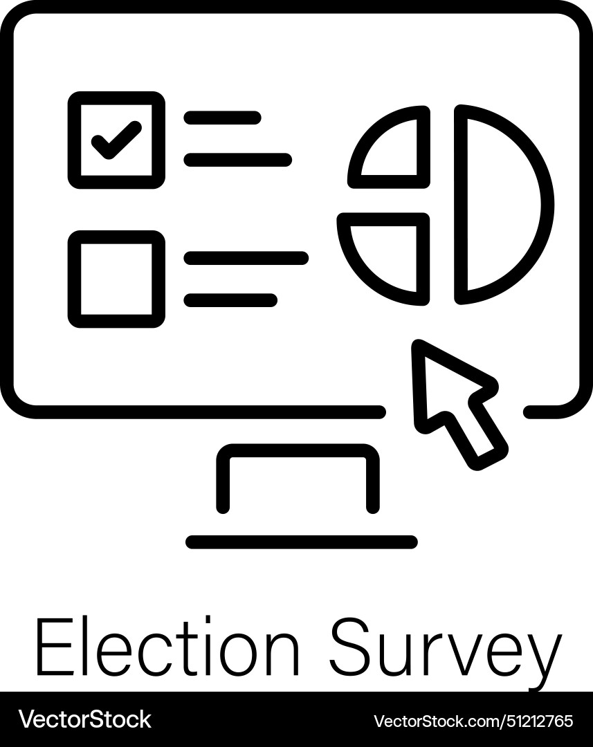 Election survey Royalty Free Vector Image - VectorStock