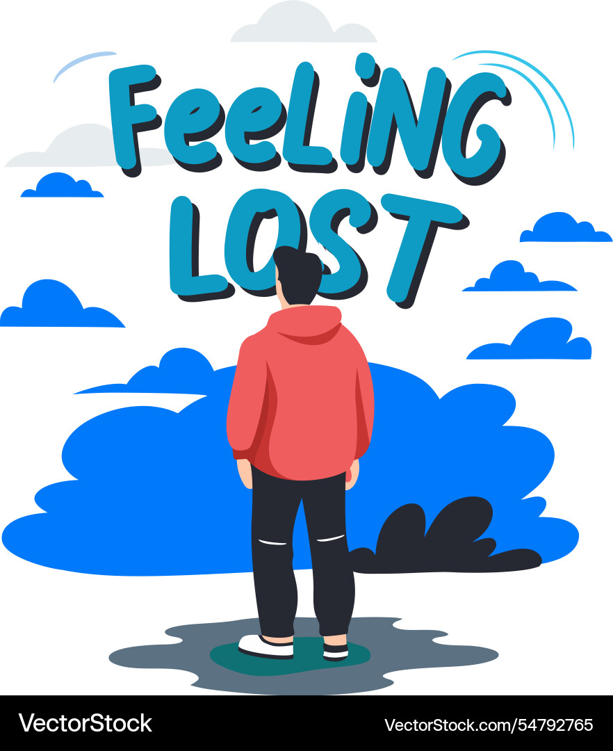 Feeling lost Royalty Free Vector Image - VectorStock