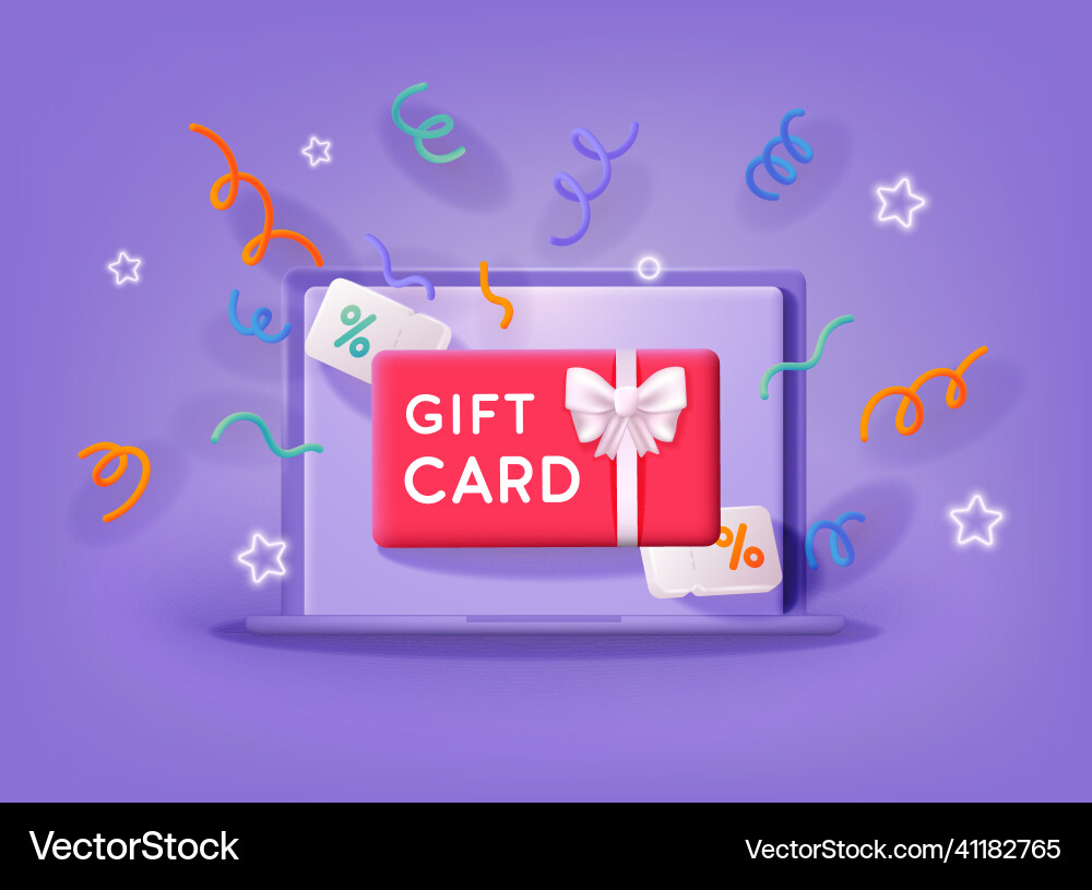 Gift card and promotion strategy voucher Vector Image