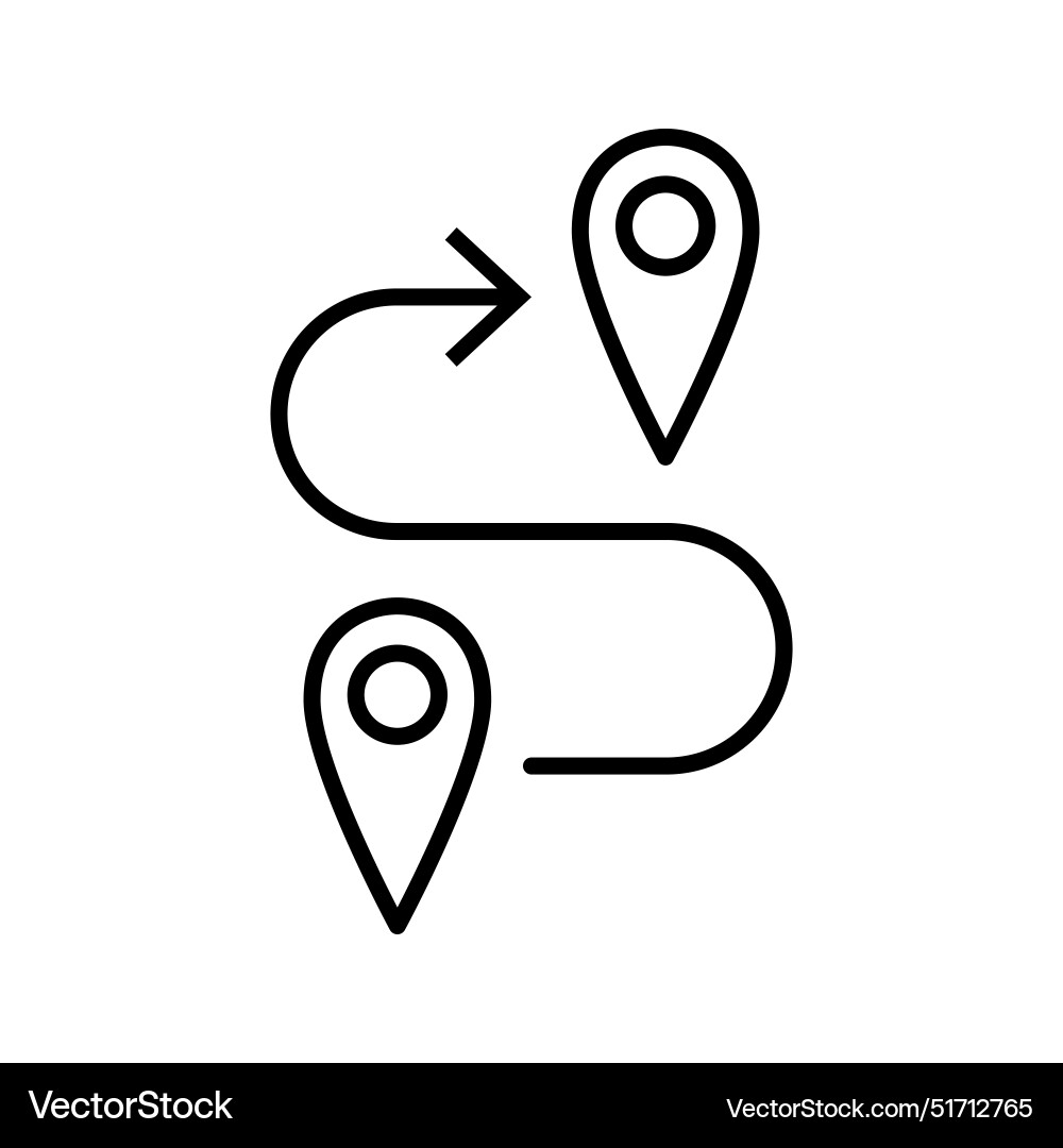 Map route gps distance roadmap icon geolocation Vector Image