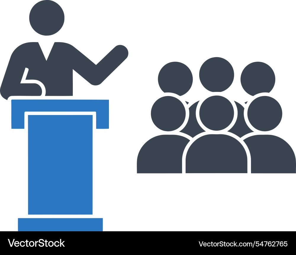 Public speech icon Royalty Free Vector Image - VectorStock