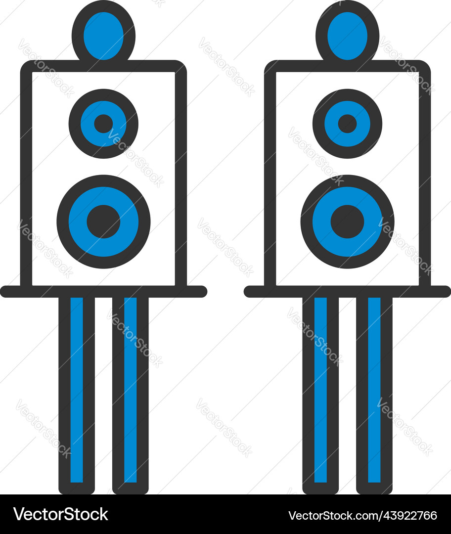 Audio system speakers icon Royalty Free Vector Image