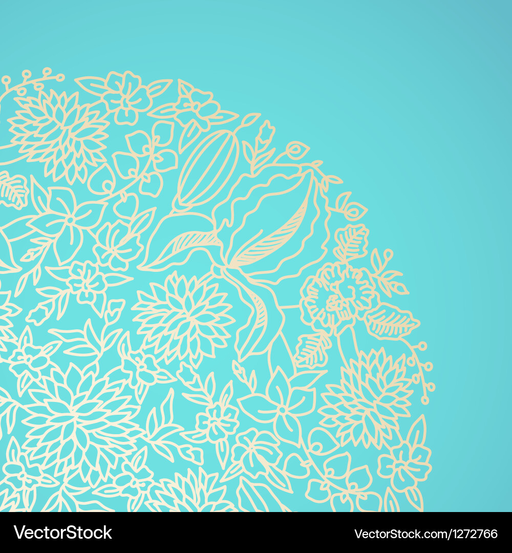 Blue ornamental card Royalty Free Vector Image