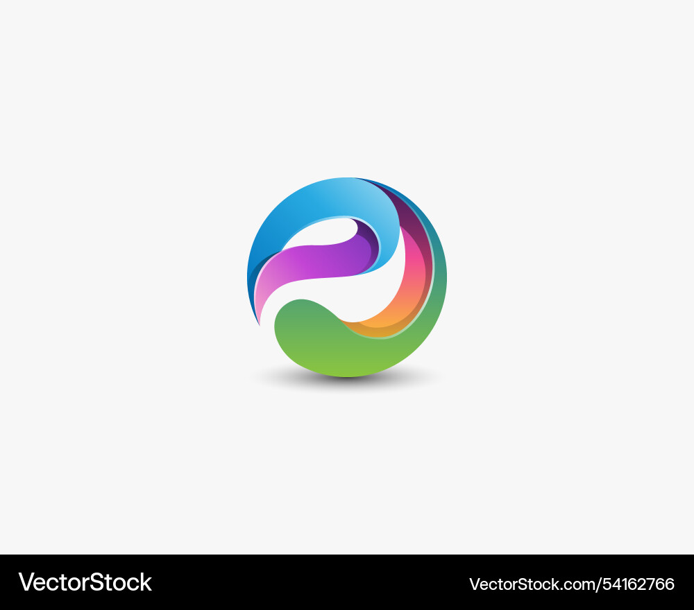 Circle gradient arch logo Royalty Free Vector Image