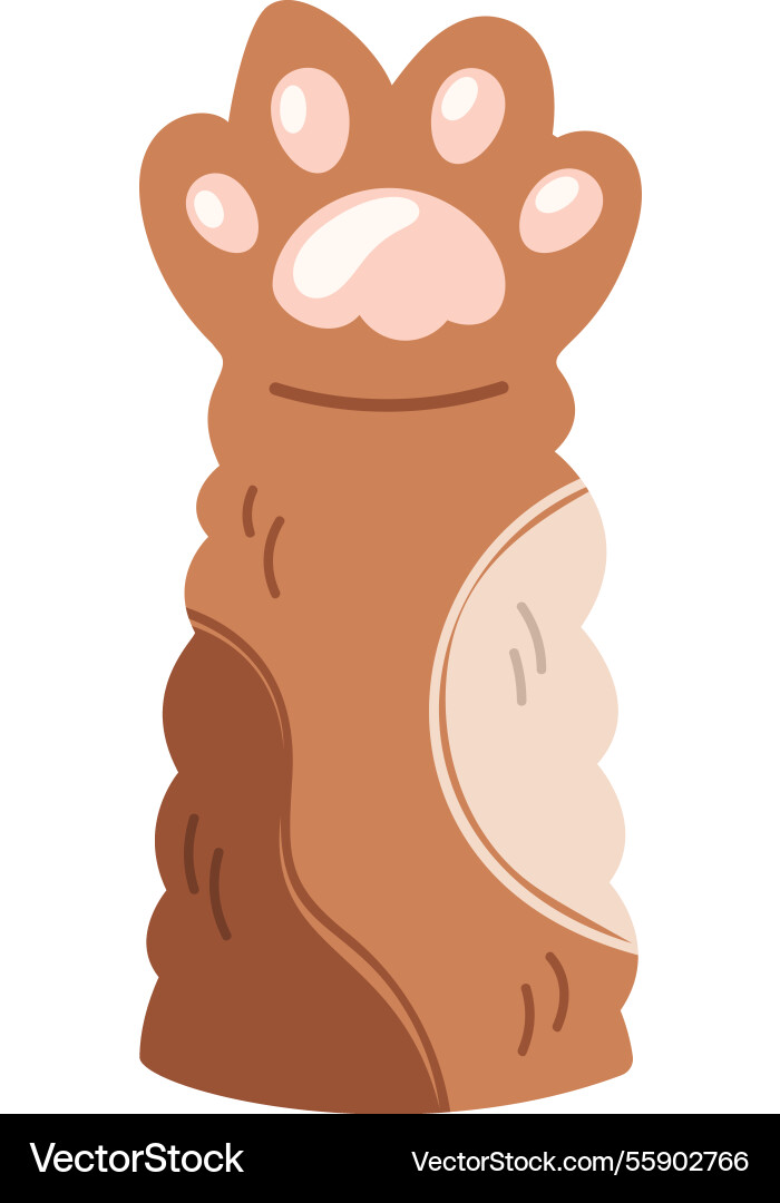 Cute feline paws pointing upward Royalty Free Vector Image