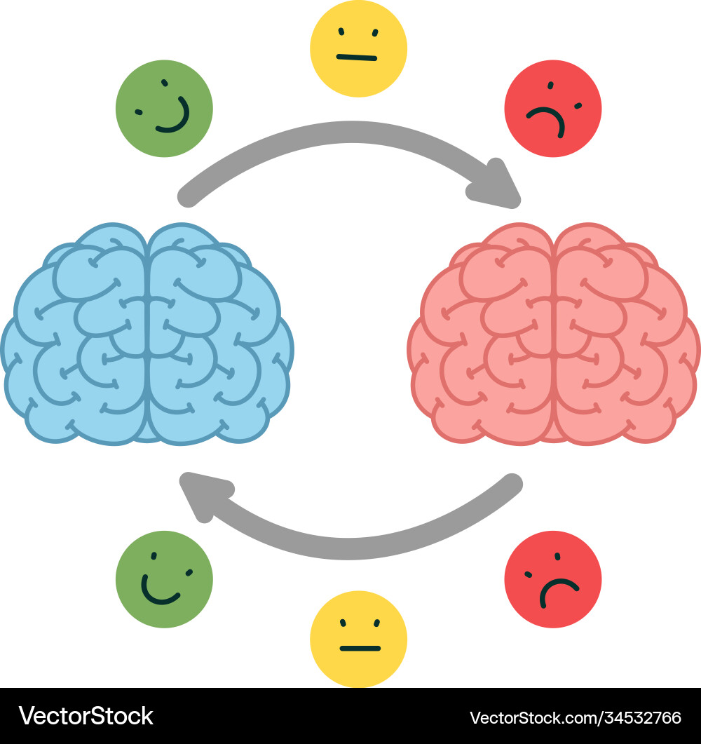 Empathy and exchange emotions concept Royalty Free Vector