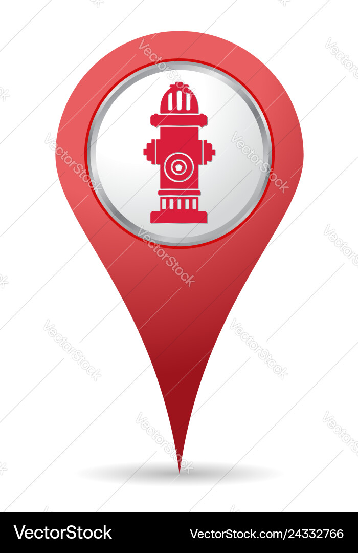 Hydrant location icon Royalty Free Vector Image