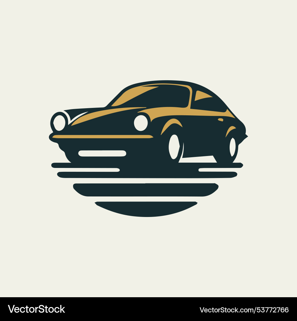 Logo of a classic car Royalty Free Vector Image
