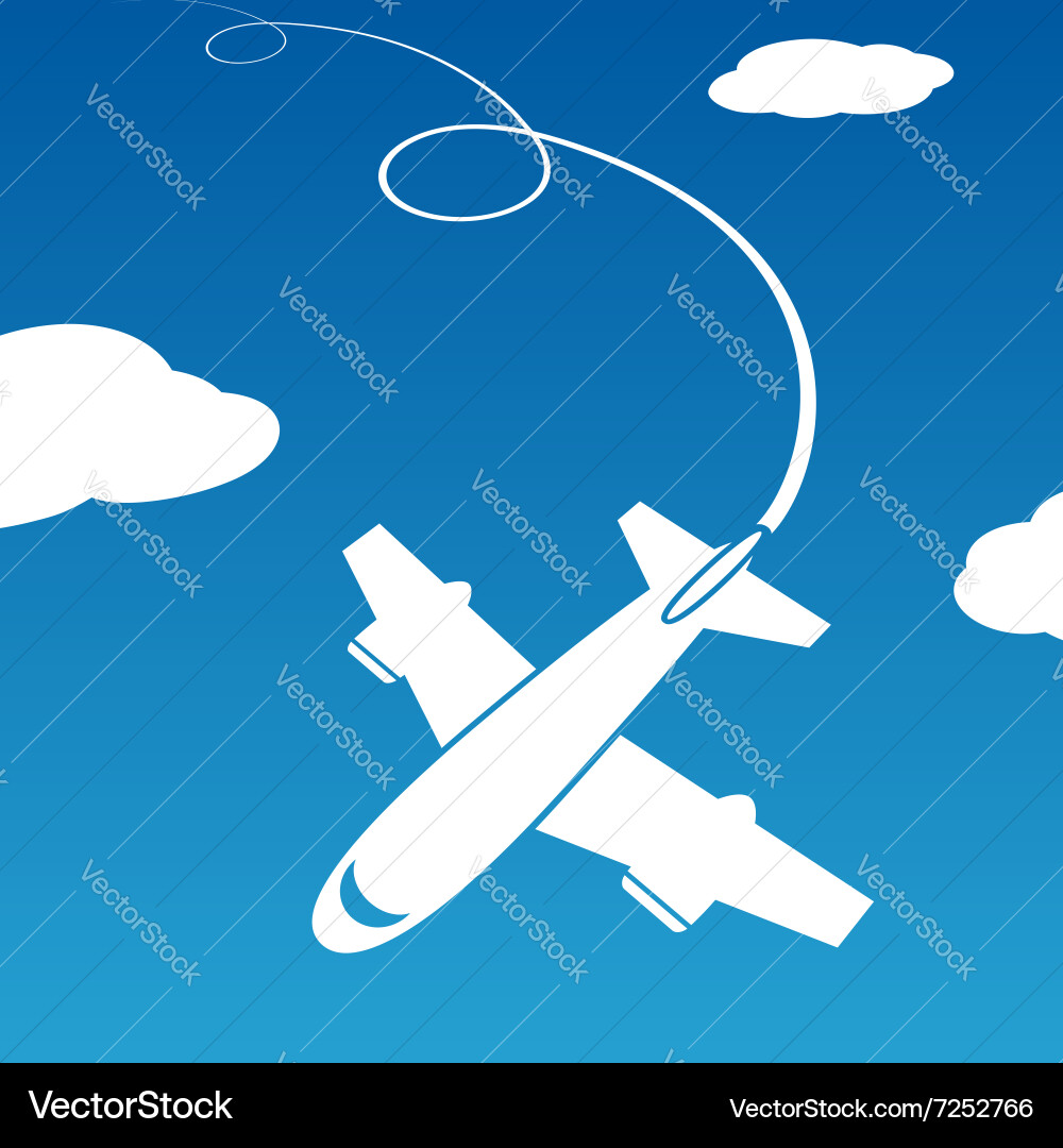 Plane is flying Royalty Free Vector Image - VectorStock