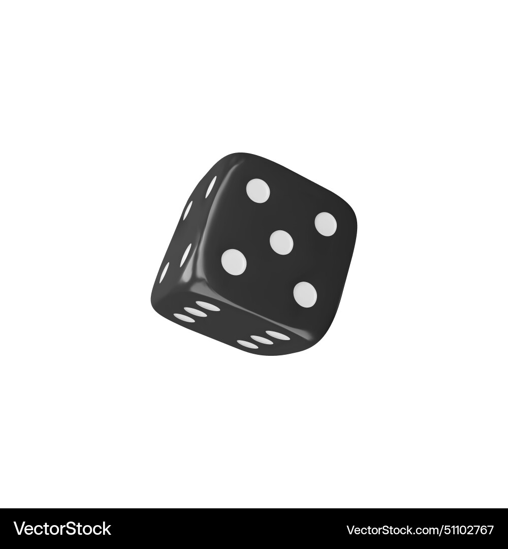 3d dice icon for casino games and concepts Vector Image