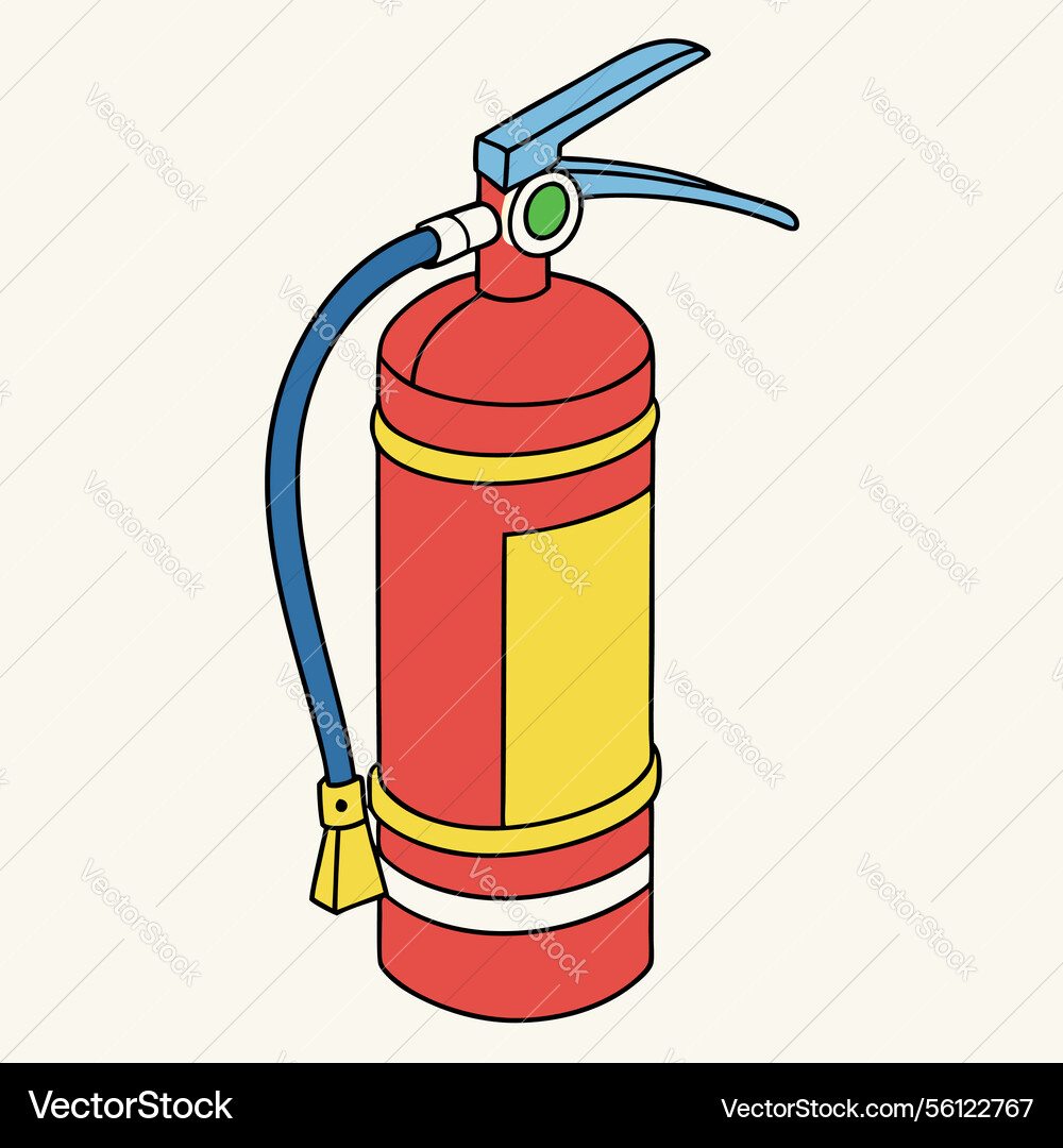 Cartoon fire extinguisher for safety awareness Vector Image