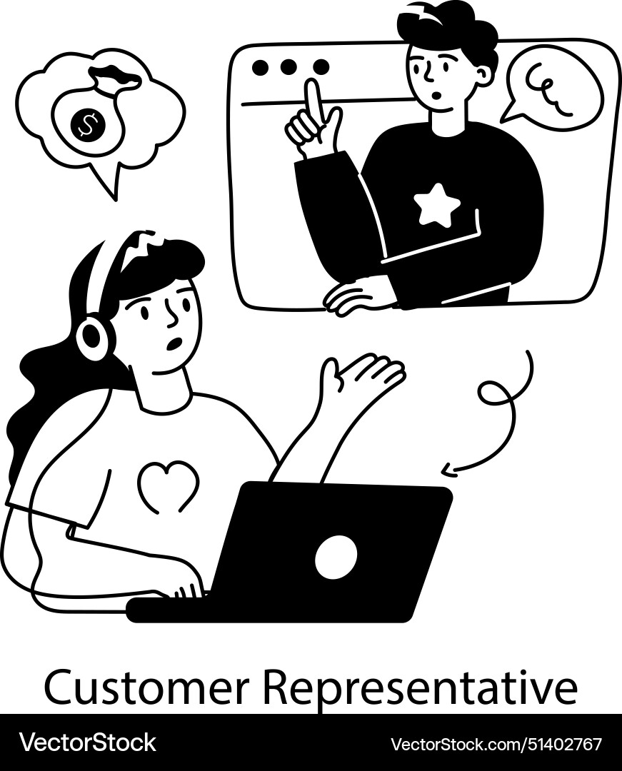 Customer representative Royalty Free Vector Image